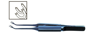 Bores Corneal Fixation Forceps Angled Titanium TMF471