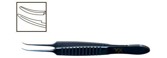 Osher Tying Forceps Curved Tip 0.2 mm Titanium TMF503